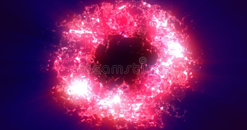 Futuristic Abstract Exploding Rings Circles Glowing Radiant Magical ...