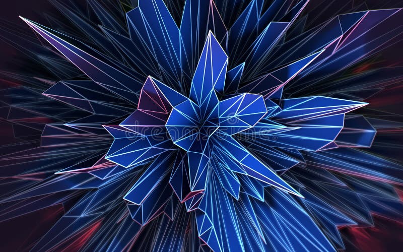 Futuristic Abstract Geometric Shape Stock Illustration - Illustration ...