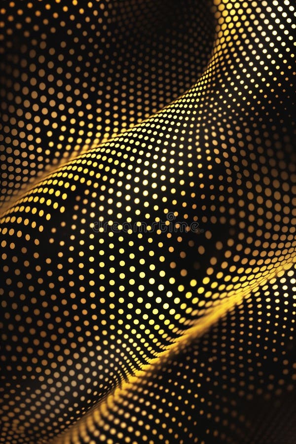 Futuristic Abstract Golden Design Featuring Dots and Luxury Elements ...