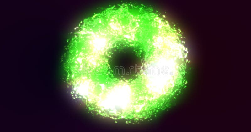 Futuristic Abstract Green Exploding Ring Circle Glowing Radiant Magical ...
