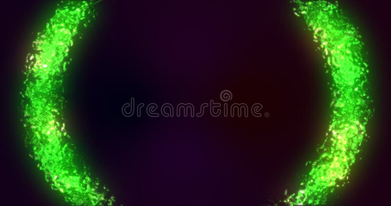 Futuristic Abstract Green Exploding Ring Circle Glowing Radiant Magical ...
