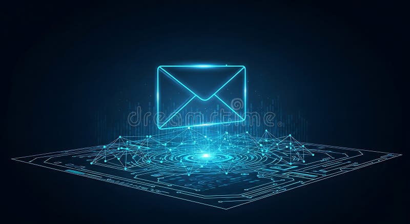 Digital Email Communication Concept Stock Illustration - Illustration ...