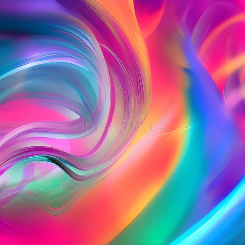 Futuristic Abstract Image Background, Colourful Cloud Smoke Random Line ...