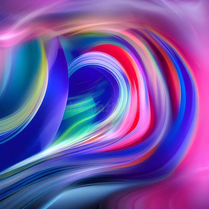 Futuristic Abstract Image Background, Colourful Cloud Smoke Random Line ...