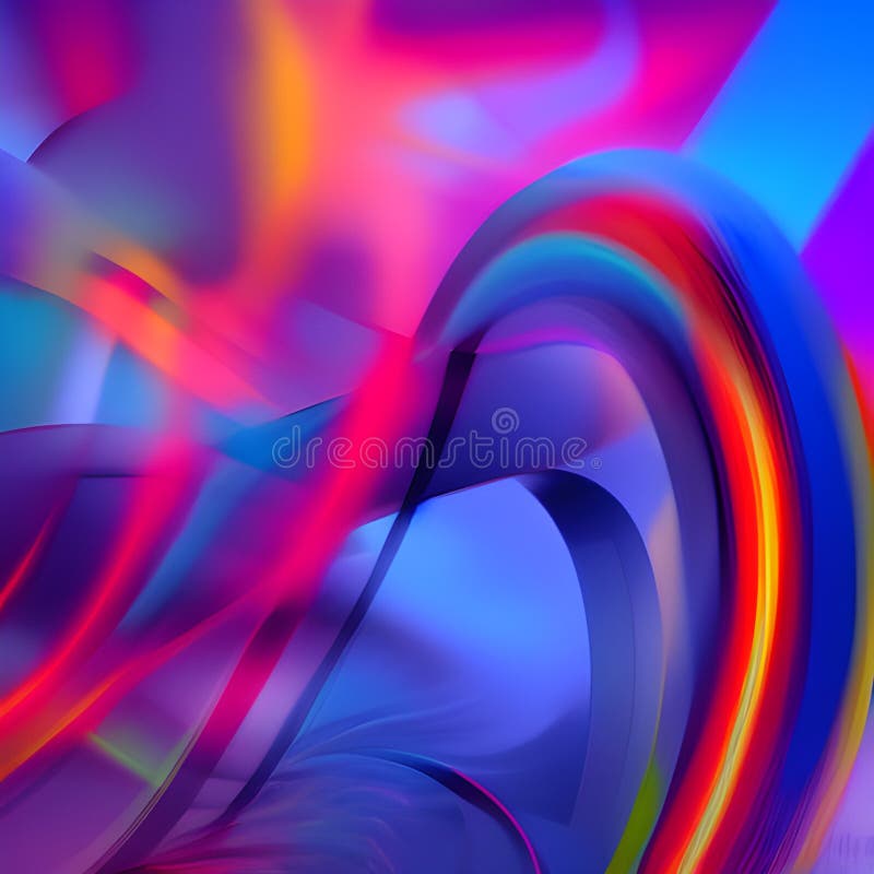 Futuristic Abstract Image Background, Colourful Cloud Smoke Random Line ...