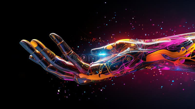 Futuristic Abstract Image of Human Hand Touching an Information Digital ... Futuristic Abstract Image of Human Hand Touching an Information Digital ...