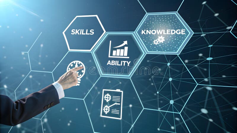 A Futuristic and Abstract Image Representing the Concept of Skills ...