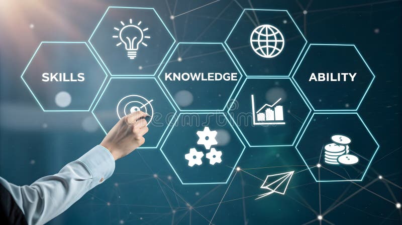 A Futuristic and Abstract Image Representing the Concept of Skills ...