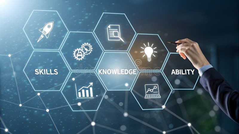 A Futuristic and Abstract Image Representing the Concept of Skills ...