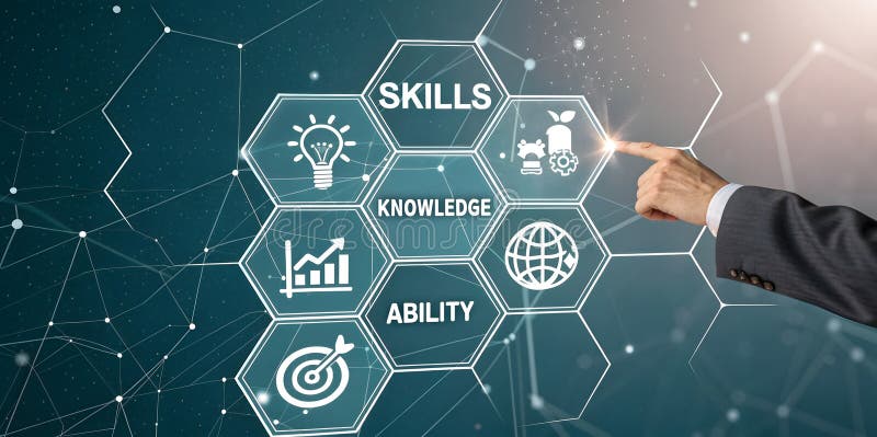 A Futuristic and Abstract Image Representing the Concept of Skills ...