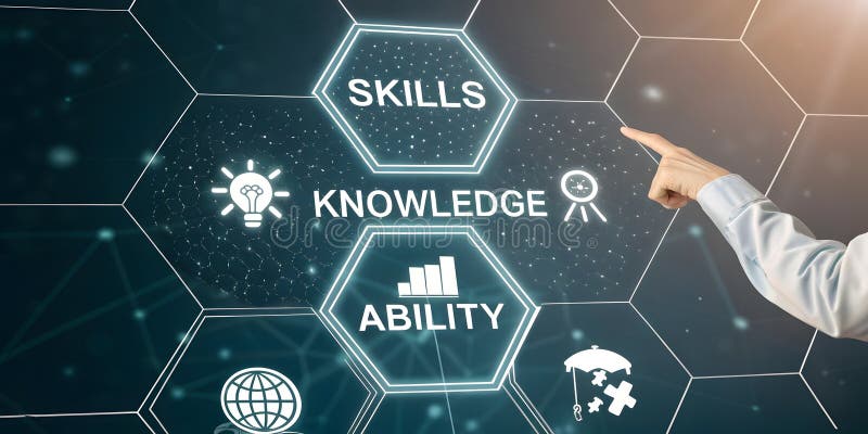 A Futuristic and Abstract Image Representing the Concept of Skills ...