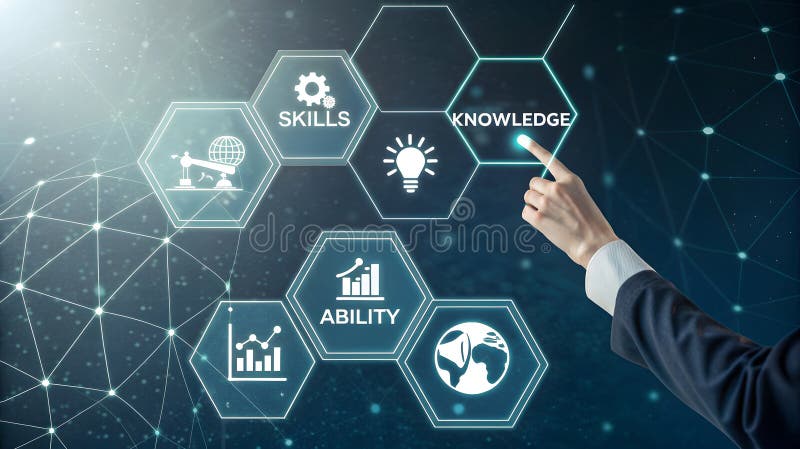 A Futuristic and Abstract Image Representing the Concept of Skills ...