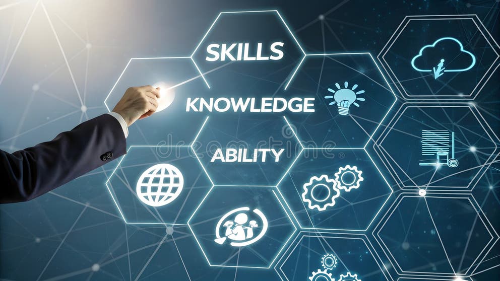 A Futuristic and Abstract Image Representing the Concept of Skills ...