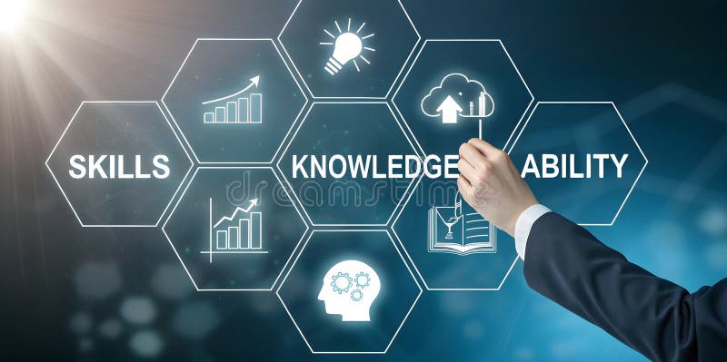 A Futuristic and Abstract Image Representing the Concept of Skills ...