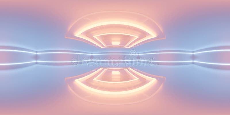 Futuristic Abstract Interior with Pastel Lighting 360 Panorama Vr Image ...