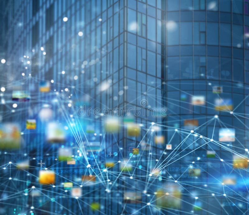 Abstract Internet Connection Network Background with Motion Effects ...