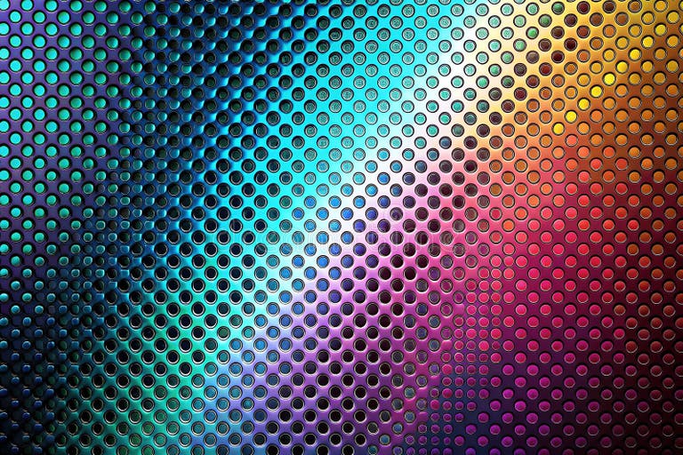 Futuristic Abstract Metallic Grid Background with Embossed Dot Pattern ...