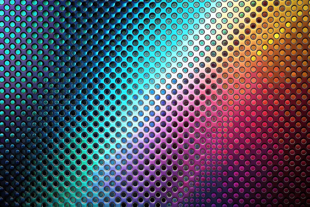 Futuristic Abstract Metallic Grid Background with Embossed Dot Pattern ...