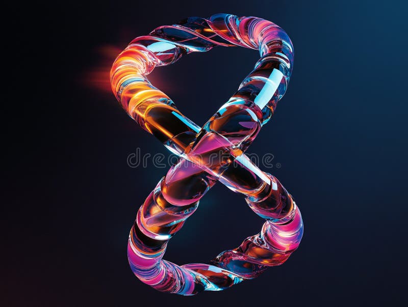 Futuristic Abstract Molecule Crytal Symbol Stock Illustration ...