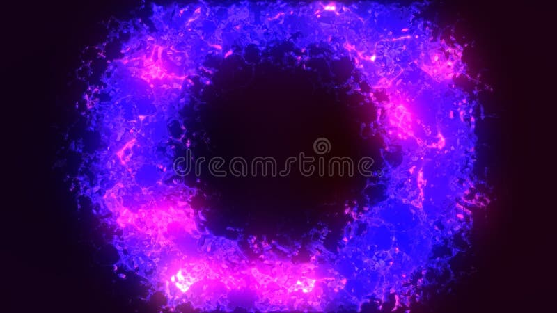 Futuristic Abstract Multicolored Exploding Rings Circles Glowing ...