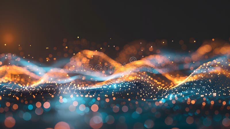 Futuristic Abstract Network with Glowing Particles - AI Generated Stock ...