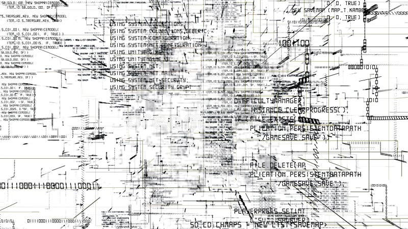 Futuristic Abstract Programming Dark Code Seamless Flythrough Stock ...