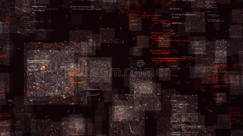 Futuristic Abstract Programming Red Digital Code, Seamless Loop ...