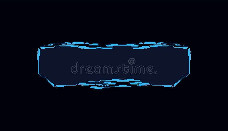 Futuristic Abstract Rectangular Frame, Vector Illustration, Ui Design ...