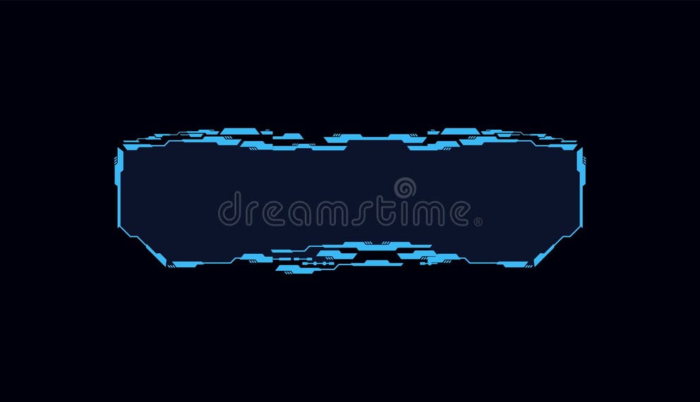 Futuristic Abstract Rectangular Frame, Vector Illustration, Ui Design ...