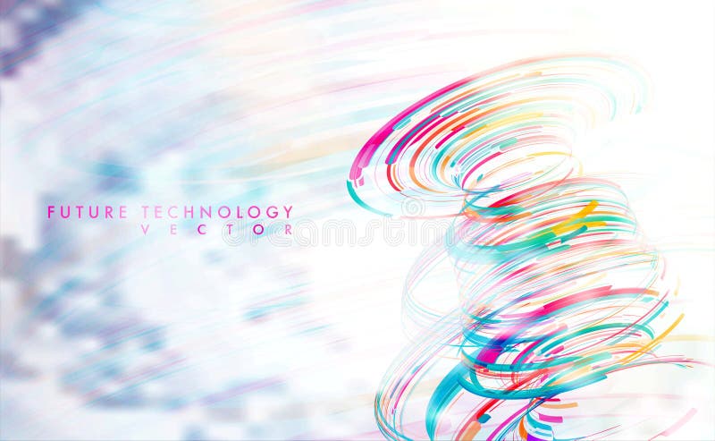 Futuristic Abstract Shape Illustration Stock Vector - Illustration of ...