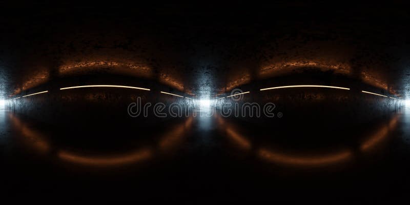 Futuristic Abstract Space with Glowing Lines 360 Vr 3d Render Panorama ...