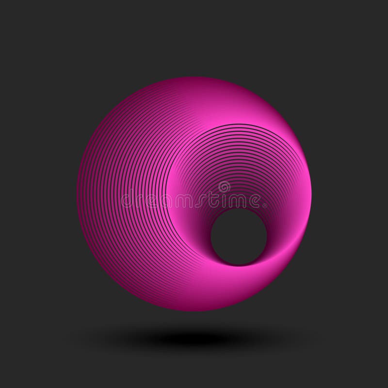 Futuristic Abstract Sphere Logo 3d Circular Vortex Shape with Smooth ...