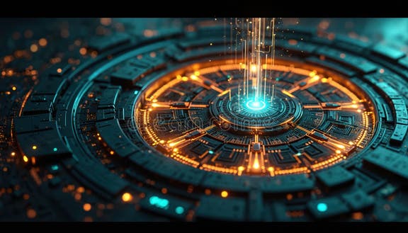 Futuristic Abstract Tech Background with Intricate Digital Patterns and ...