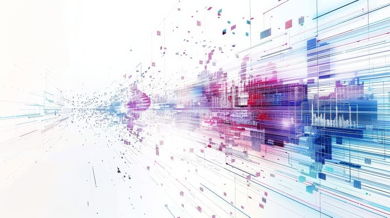 Futuristic Abstract Tech Global Communication and Data Analysis for ...