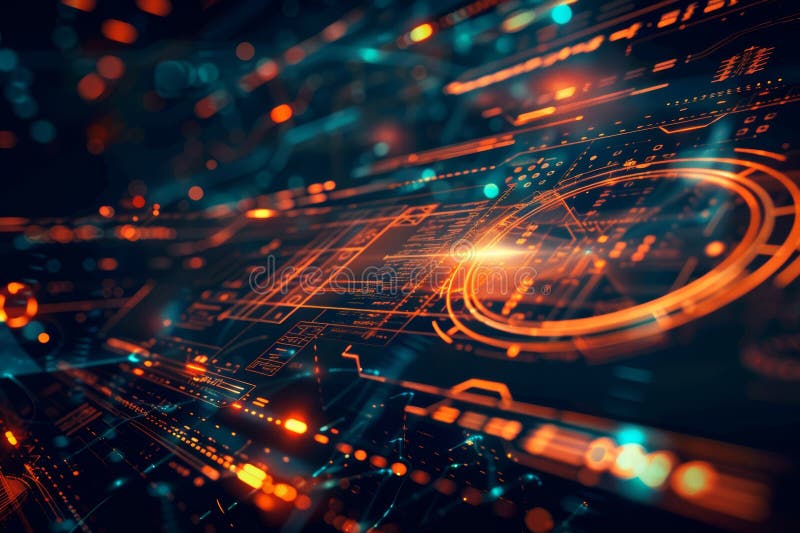 Futuristic Abstract Technology Background with Digital Innovation ...