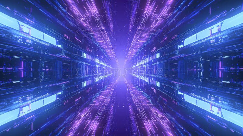 Futuristic Abstract Technology Background with Glowing Lights Digital ...