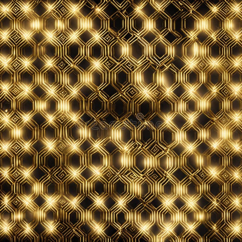 Futuristic Abstract Golden Mesh Background, AI Illustration Stock ...