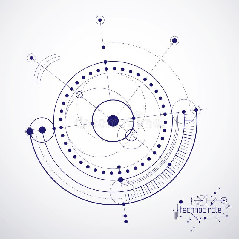 Futuristic Abstract Vector Technology Background. Mechanical Eng Stock ...