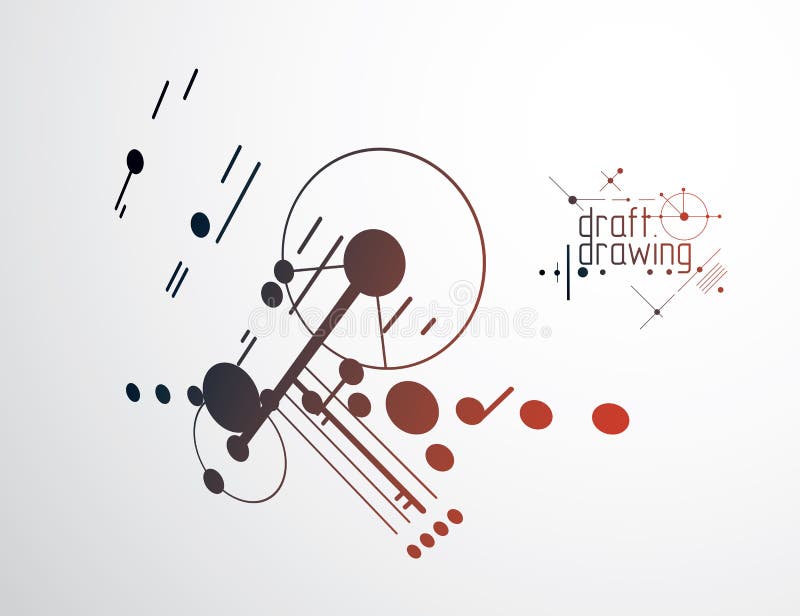 Futuristic Abstract Vector Technology Background. Mechanical Eng Stock ...