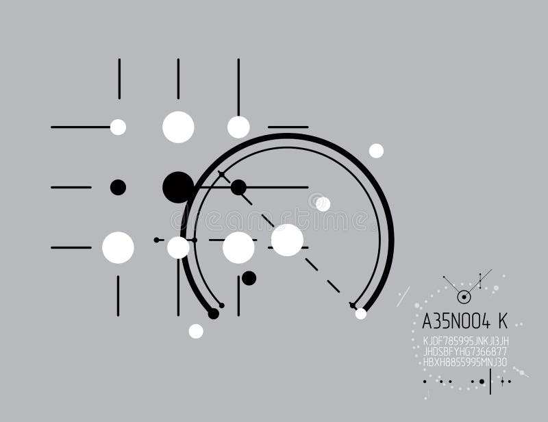 Futuristic Abstract Vector Technology Background. Mechanical ...