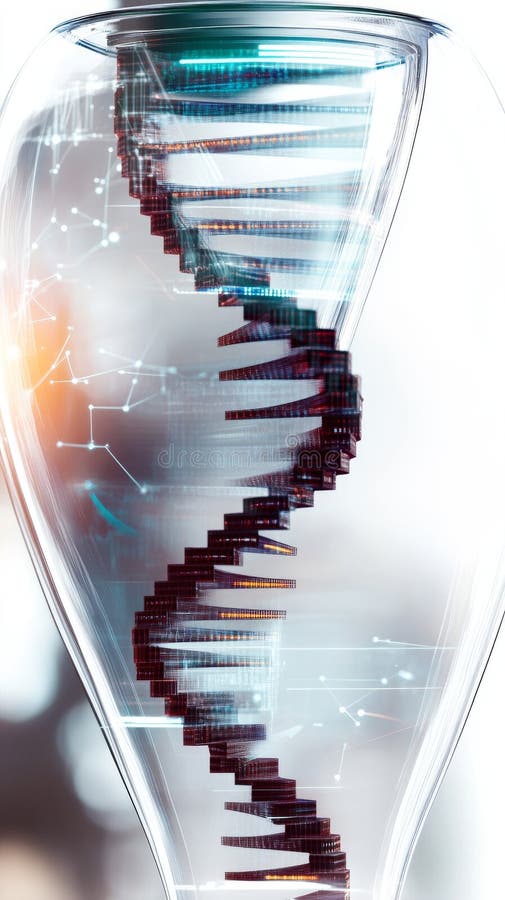 Futuristic Abstract Visualization of DNA in AI and CRISPR Research ...