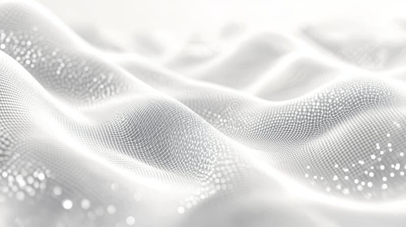 Futuristic Abstract White Background Featuring Connecting Dots and ...