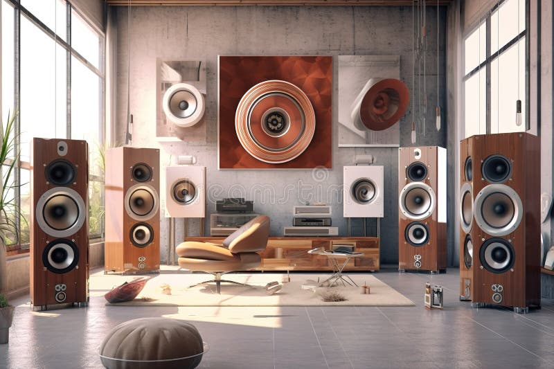 Futuristic Acoustic System Ai Generated Stock Illustration ...