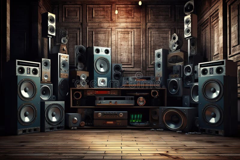 Futuristic Acoustic System Ai Generated Stock Illustration ...