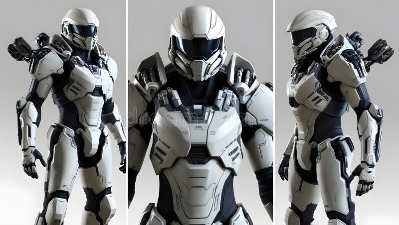 Futuristic Action Character Sci-fi Setting Digital Artwork High-tech ...