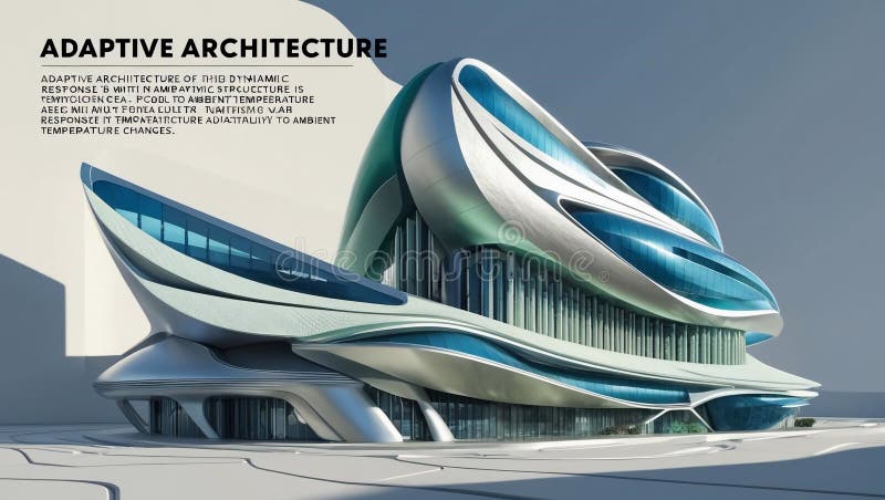 Futuristic Adaptive Architecture Responding To Environment Stock ...