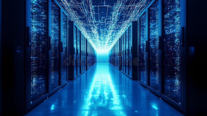 Futuristic Advanced Cloud Computing and Machine Learning Concept Stock ...