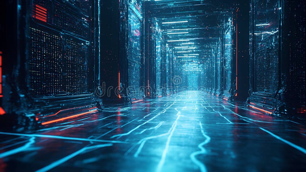 Futuristic Advanced Cloud Computing and Machine Learning Concept Stock ...