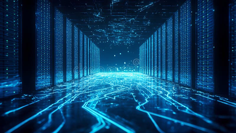 Futuristic Advanced Cloud Computing and Machine Learning Concept Stock ...