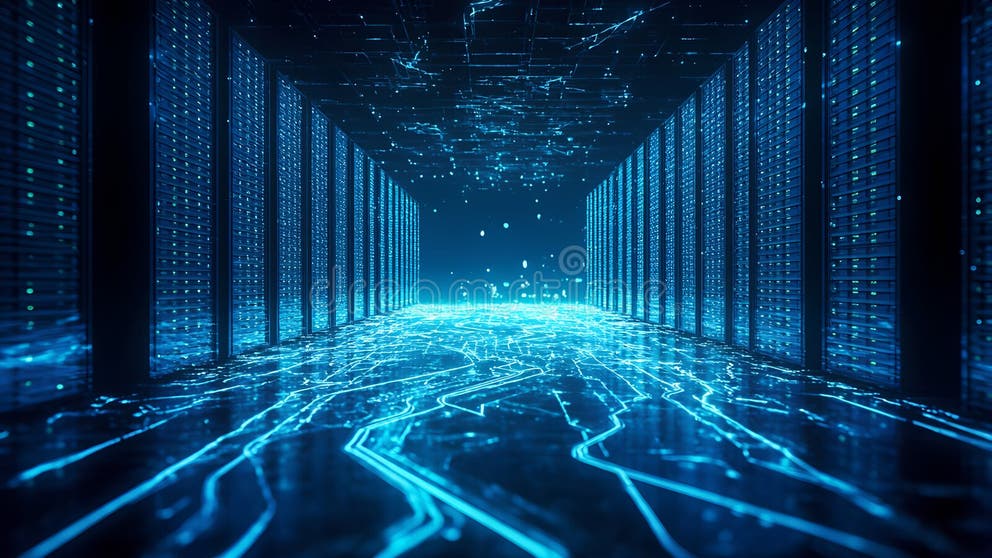 Futuristic Advanced Cloud Computing and Machine Learning Concept Stock ...